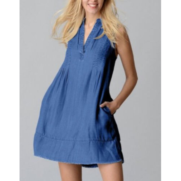 elliot & vine | Dresses | Elliott Vine Womens X Blue White Polka Dot ...
